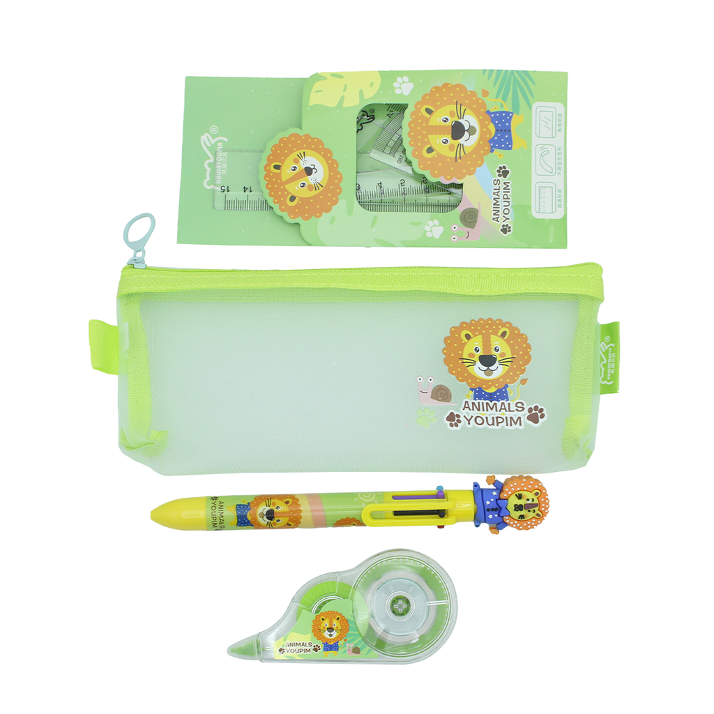 CARTUCHERA CON SET GEOMETRICO LAPICERO Y CORRECTORHJ-9935 [PAC3156 ...